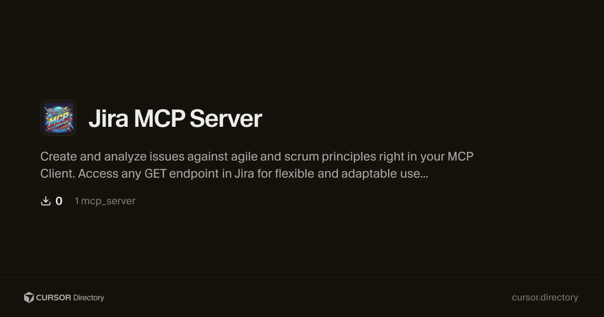 Jira MCP Server | Cursor Directory | Cursor Directory